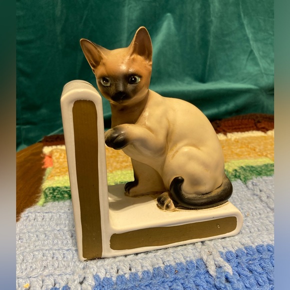 Lefton | Accents | Vintage Lefton Siamese Cat Ceramic Bookend | Poshmark